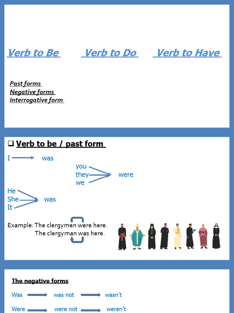 Simple past (verb to be, verb to do, verb to have) | PDF