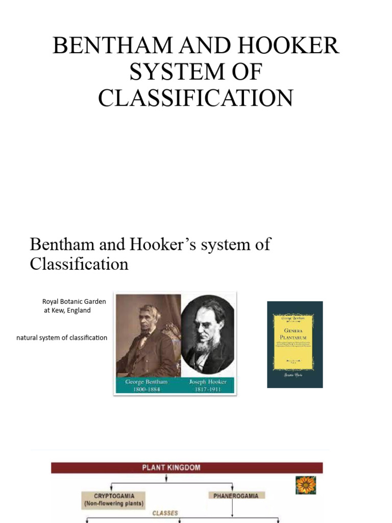 Bentham and Hooker System of Classification | PDF