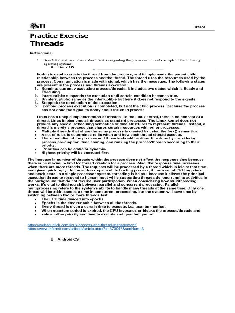 03 Practice Exercise 1 Pdf Thread Computing Process Computing 3064