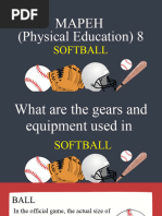 Softball Dimensions and Equipments | PDF