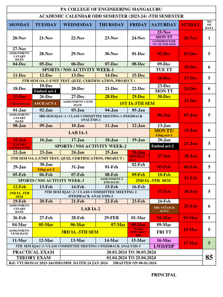 Dept - 2023-24 (Odd) - 5TH Sem | PDF