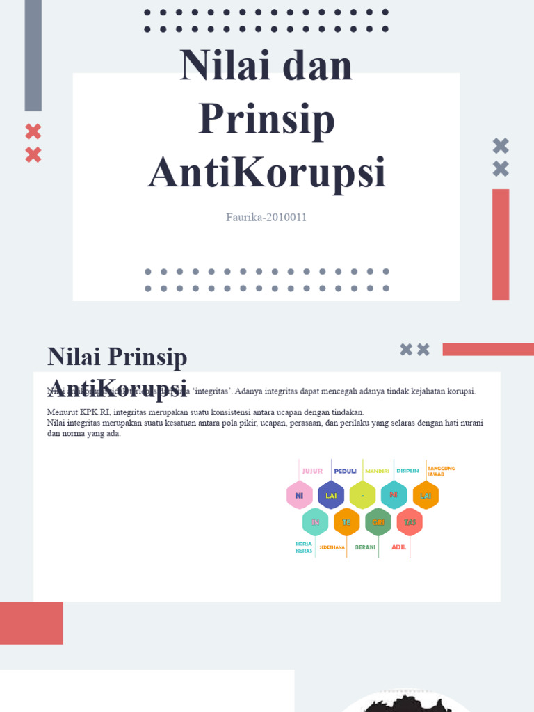 BAK - Faurika - Nilai Dan Prinsip AntiKorupsi | PDF