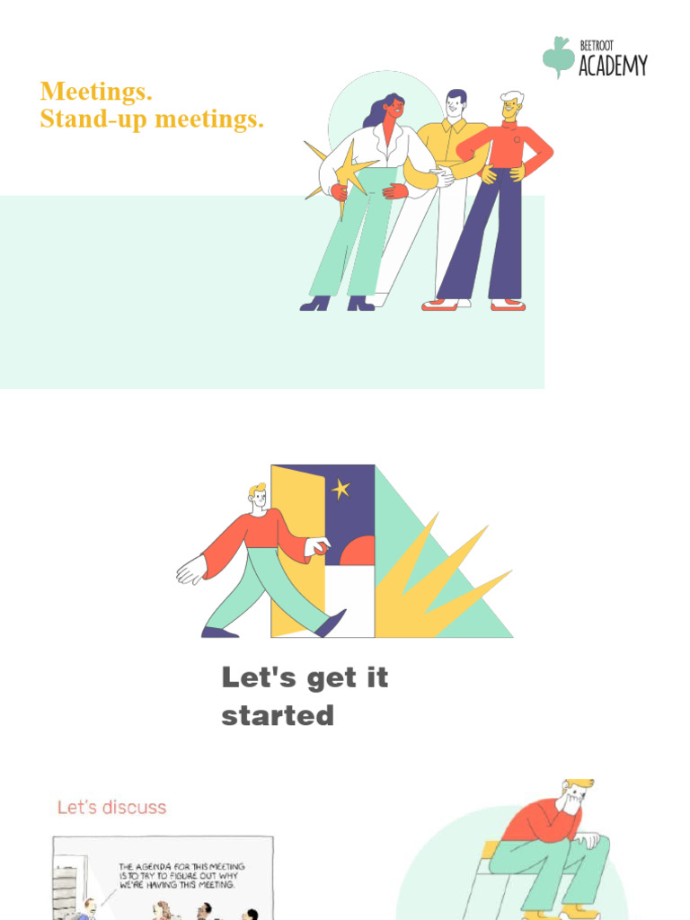 4 - Meetings. Stand-Up Meetings | PDF | Brainstorming | Human Communication