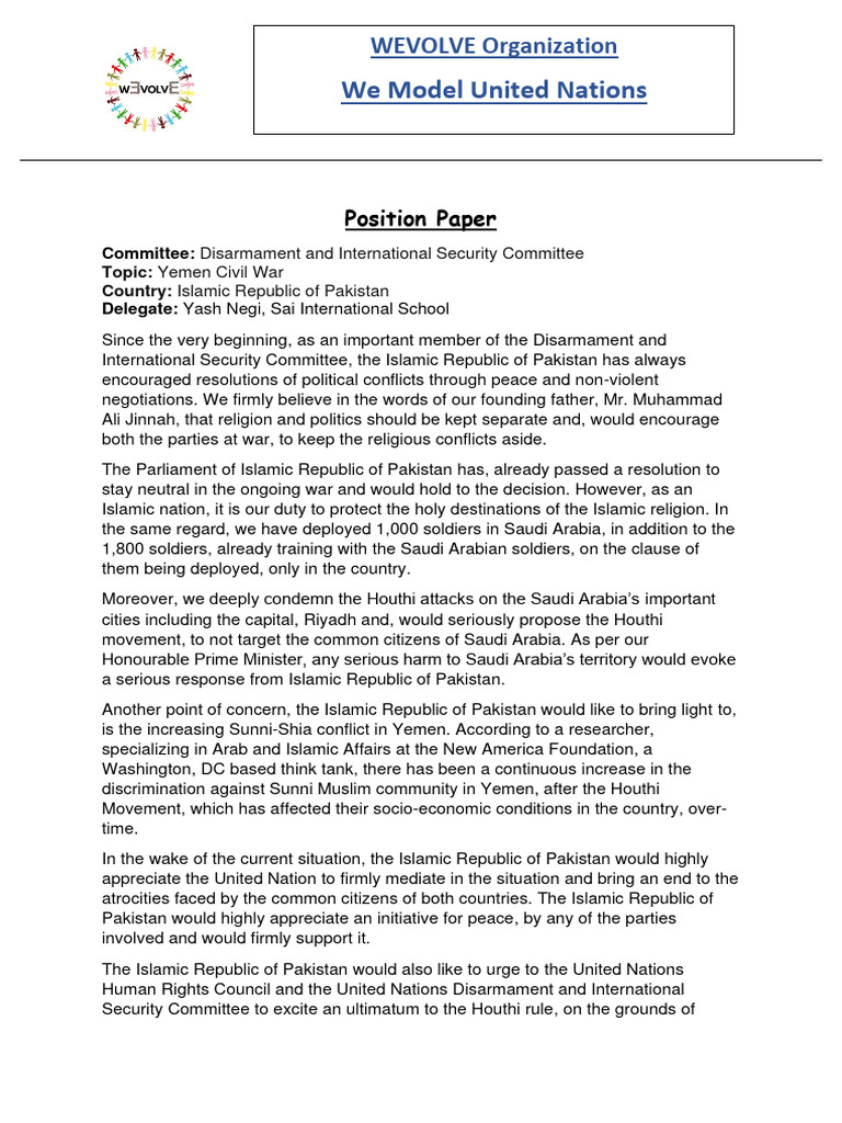 Position Paper For Wemun | PDF | Saudi Arabia | Sectarianism