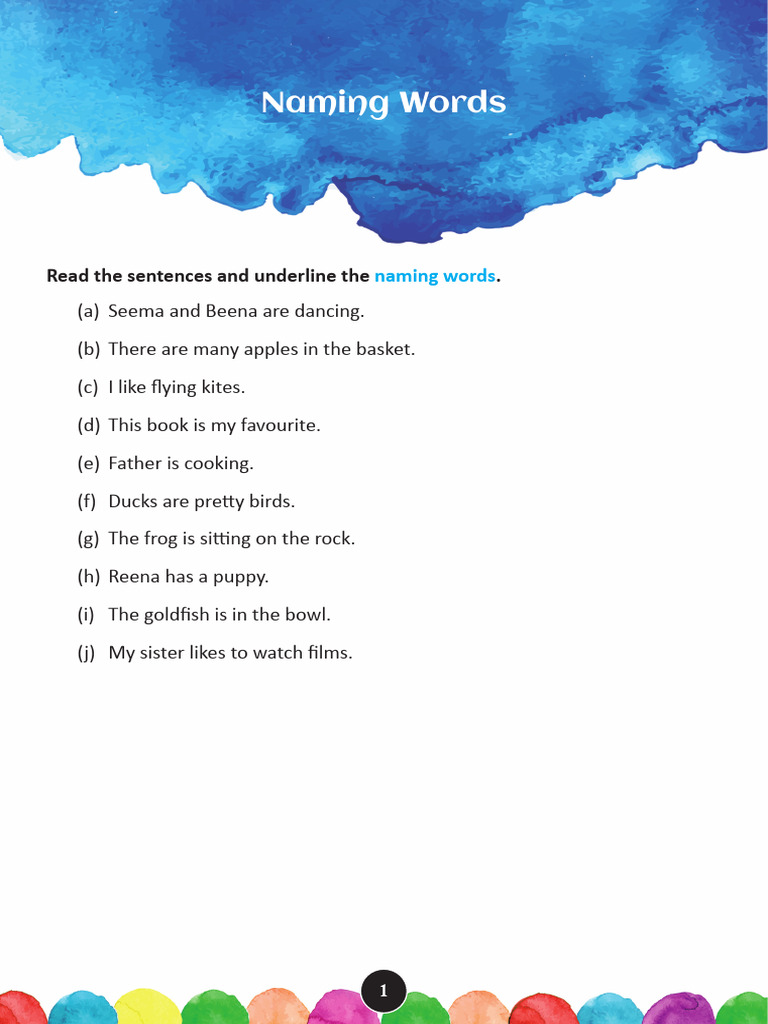 Naming Words - 1 | PDF