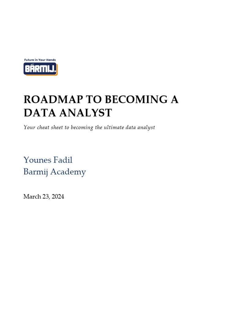 Data Analyst Road Map | Download Free PDF | Data Analysis | Data