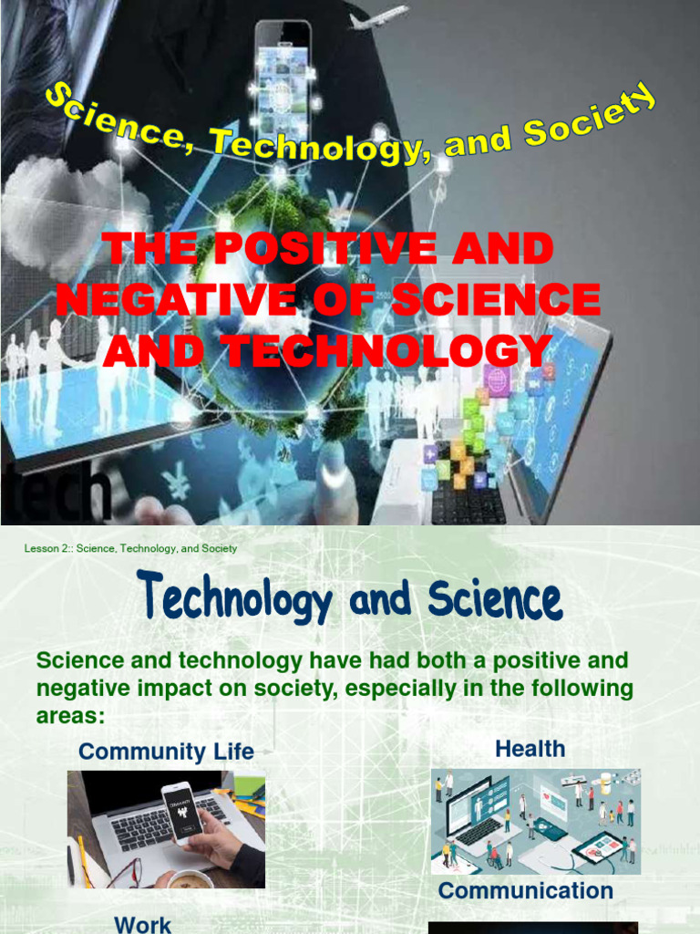 Lesson 2 Positive and Negative of ST | PDF | Society | Science