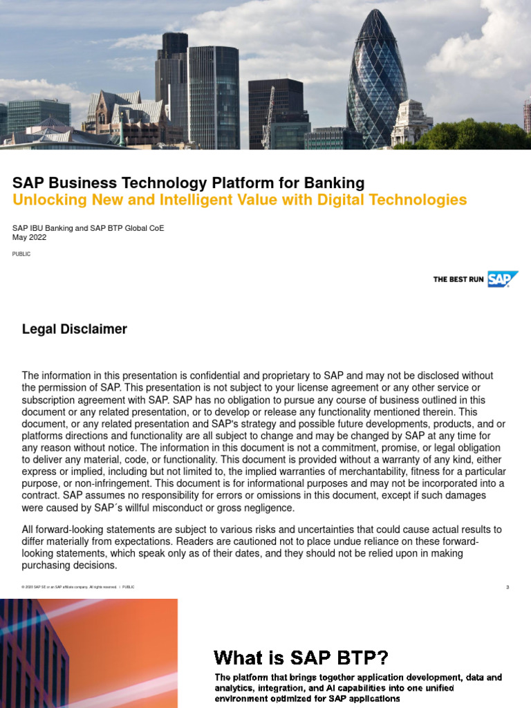 SAP Business Technology Platform For Banking: Unlocking New and ...