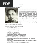 Miguel Velarde Jr.: Composer Profile | PDF | Art