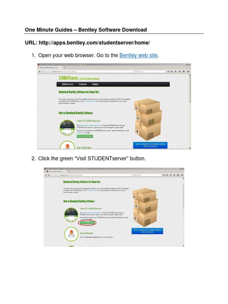 Bentley Software Download Guide for Students | PDF | Microsoft Windows ...