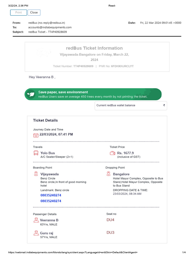 Bus Ticket | PDF | Bus