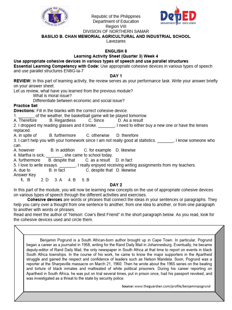 Eng. Las W4 Q3 | PDF | Wellness
