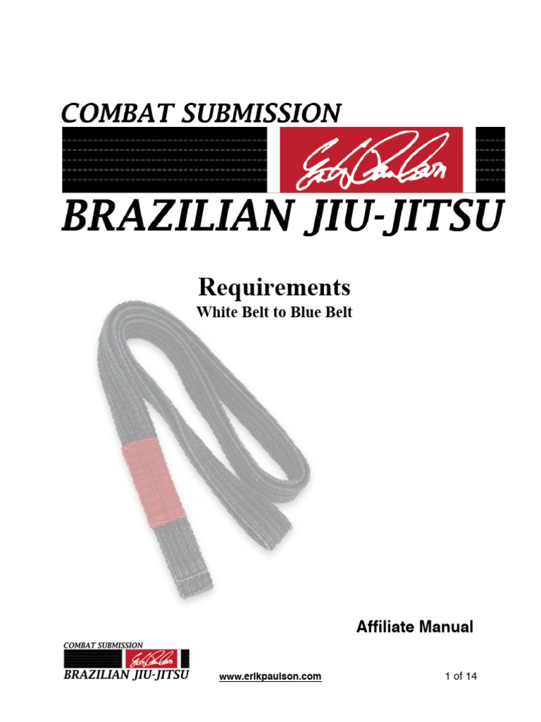 CSW BJJ Affiliate Manual White To Blue | PDF | Brazilian Jiu Jitsu ...