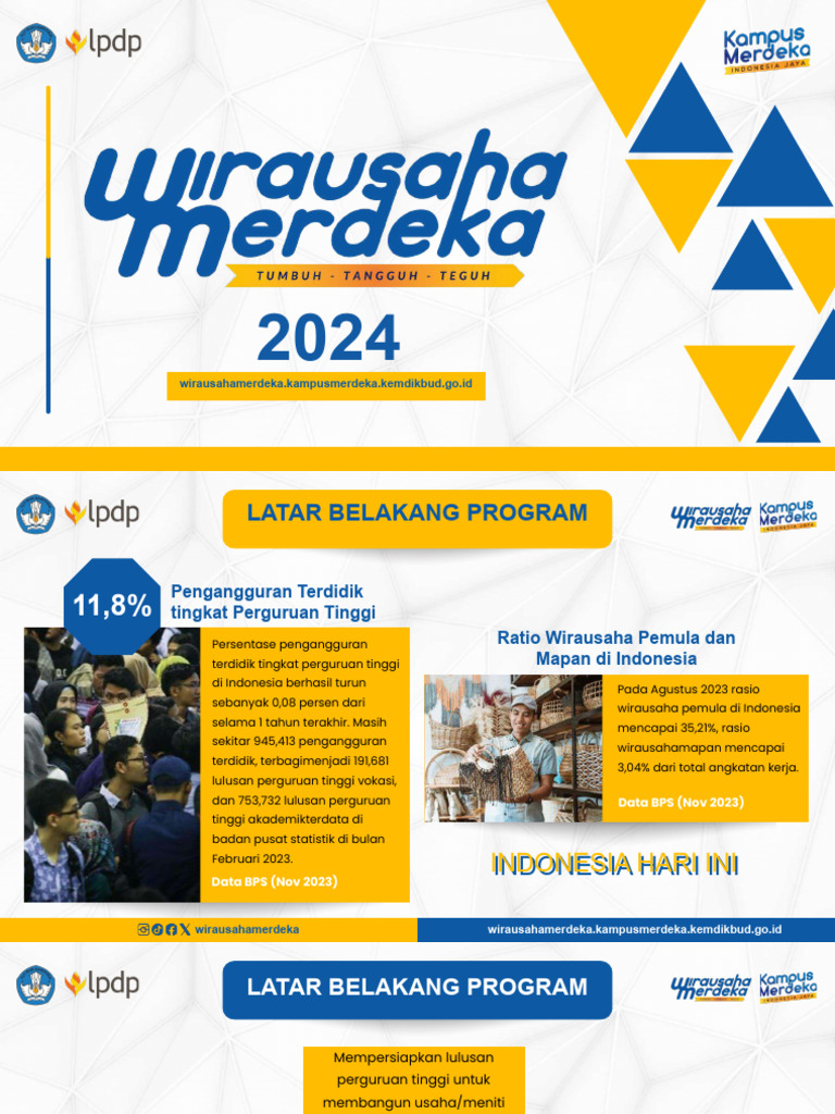 Program Wirausaha Merdeka 2024 | PDF