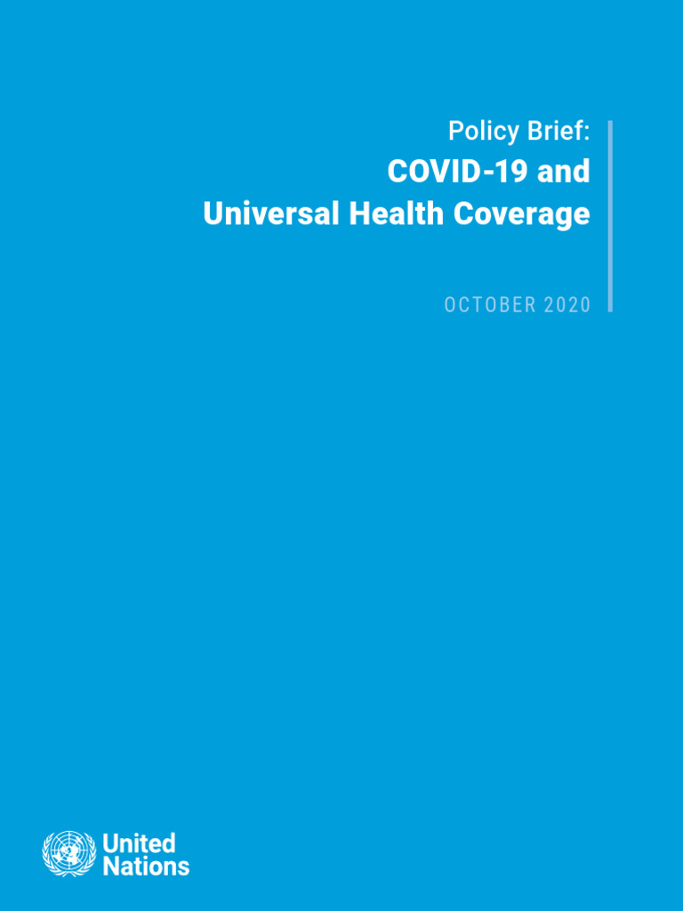SG Policy Brief On Universal Health Coverage | PDF | Maternal Death ...