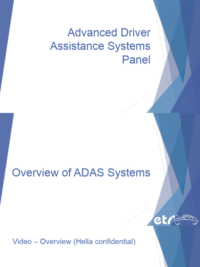 Advanced Driver Assistance Systems Panel | Download Free PDF ...