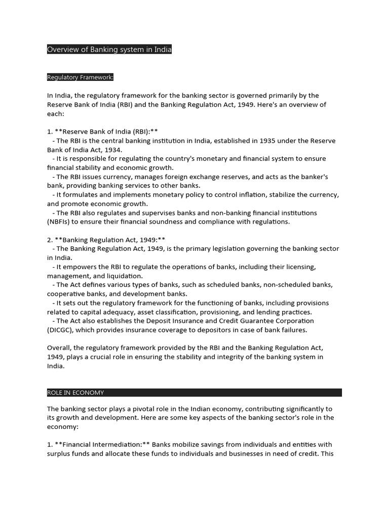 Mod 1 Banking | PDF | Reserve Bank Of India | Banks