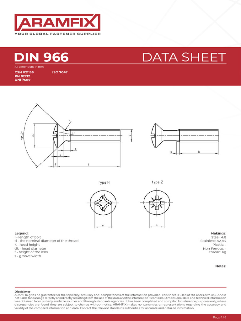Datasheet Din 966 | PDF
