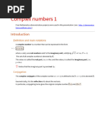 Complex Numbers | PDF | Real Number | Complex Number