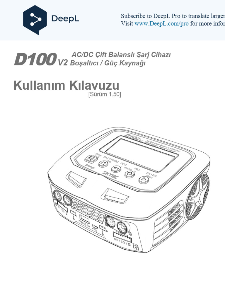 D100 V2 Instruction Manual en V1.50 TR | PDF