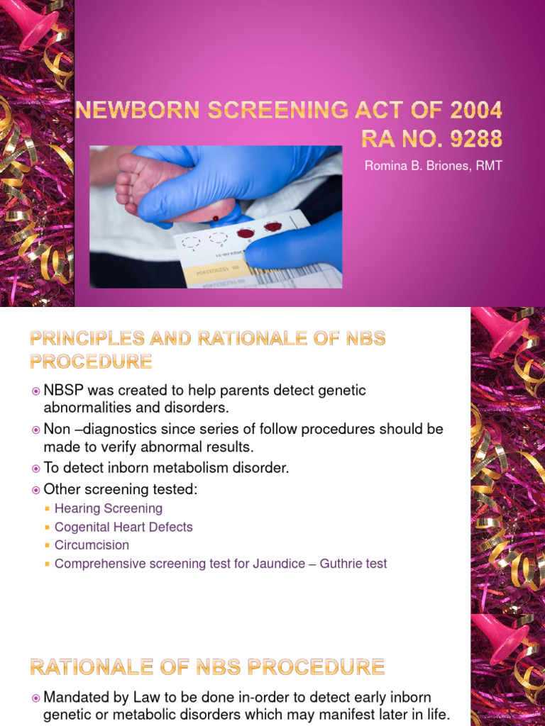 Newborn Screening ACT of 2004 | PDF | Hemoglobin | Diseases And Disorders