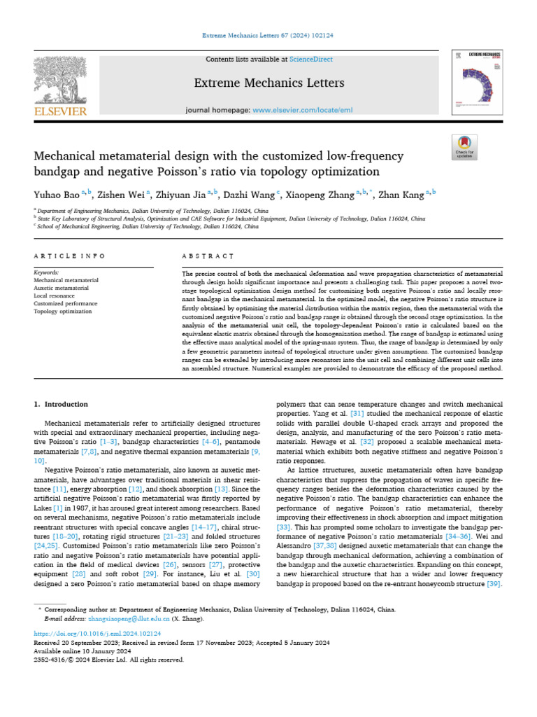 X. Zhang - Mechanical metamaterial design with the customized low ...