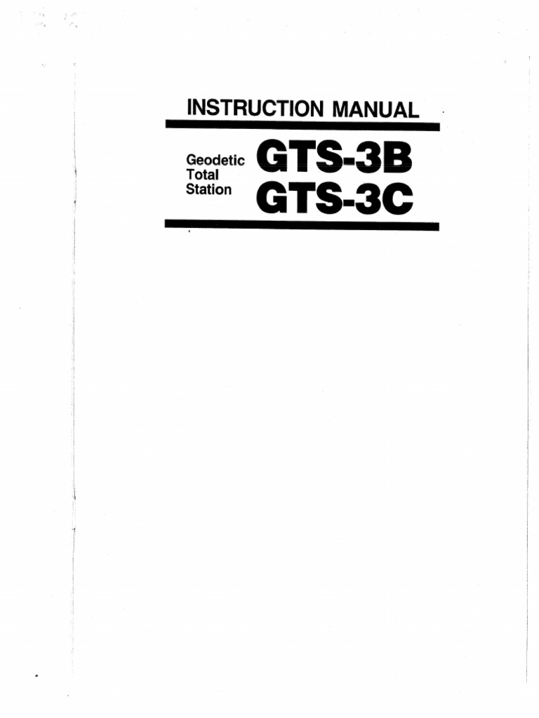 Topcon GTS 3B C Manual Guide | PDF