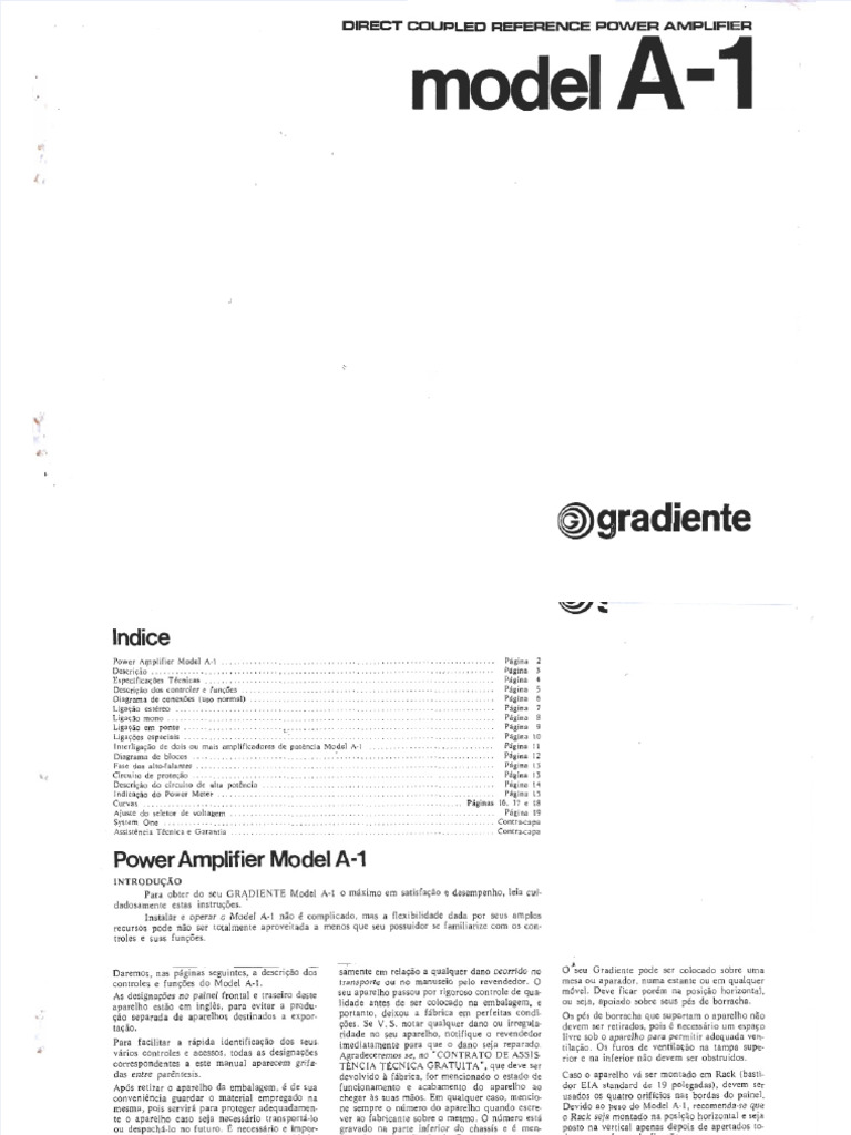 Gradiente A1 Manual | PDF