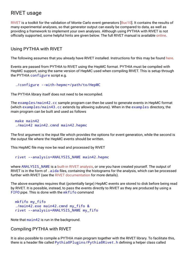 RIVET Usage | Download Free PDF | Computer File | Computing