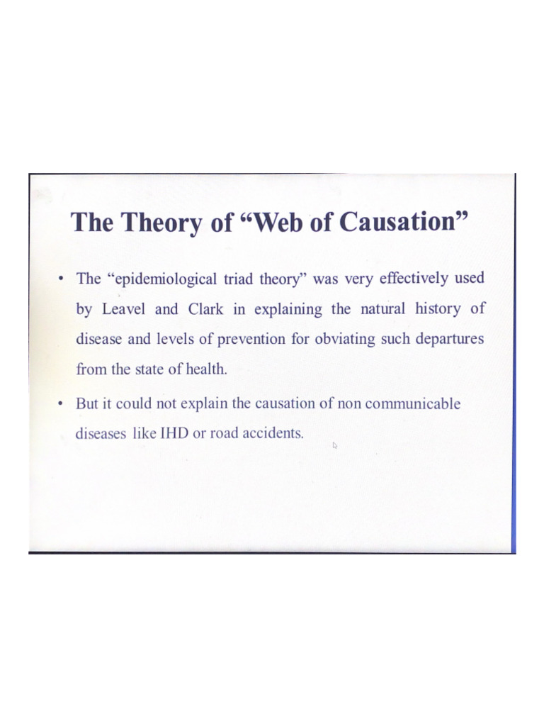 The Theory of Web of Causation | PDF
