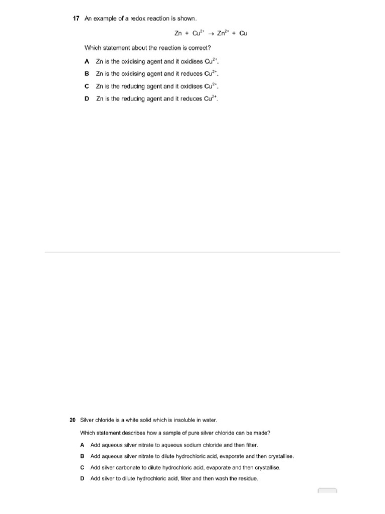 Chemistry p2 Questions | PDF