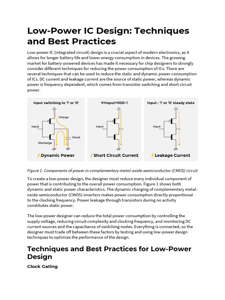 ME Notes Unit 4 Part 3 Low Power IC and RFICs | PDF | Cmos | Integrated ...