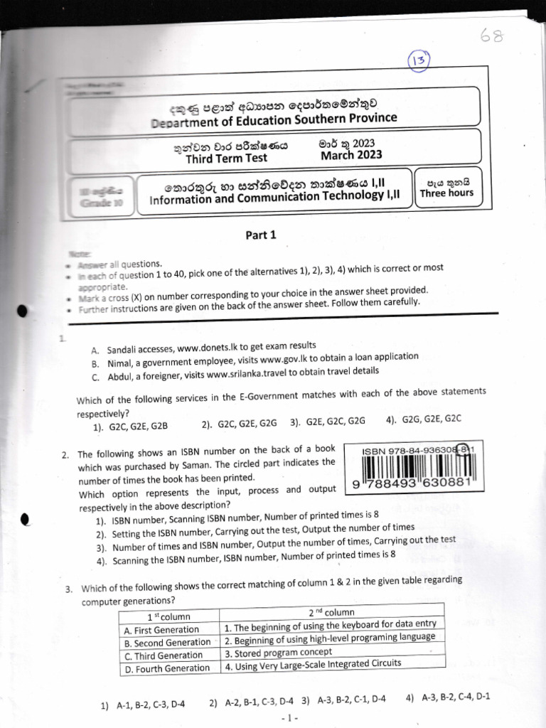 2022 Grade 10 3rd Tem ICT.em | PDF | Operating System | Computer ...
