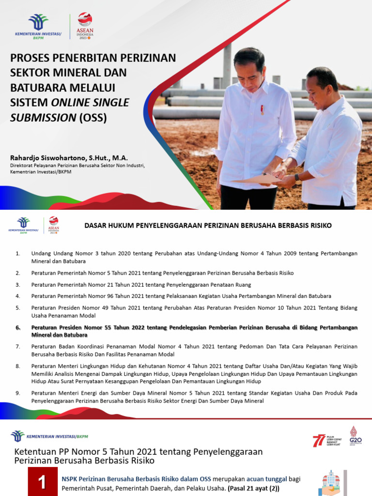 Proses Perizinan Minerba di OSS | PDF