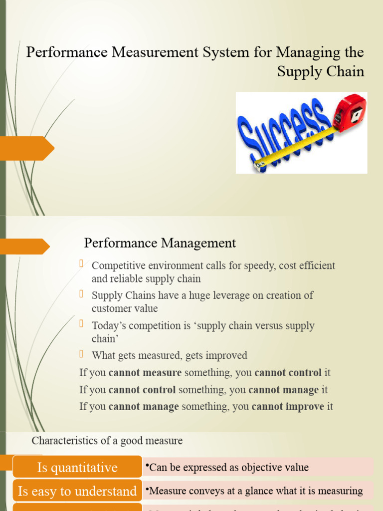 SCM - 16 - Performance Measurement | PDF | Performance Indicator | Supply Chain