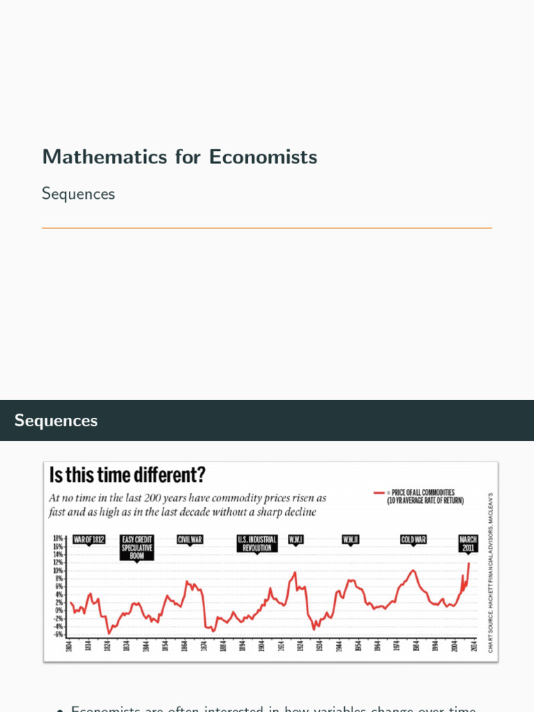 1.1 Sequences Slides | PDF | Economic Equilibrium | Perfect Competition