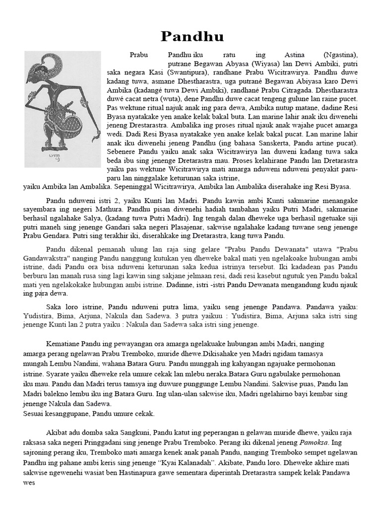 Cerita Pewayangan Jawa | PDF