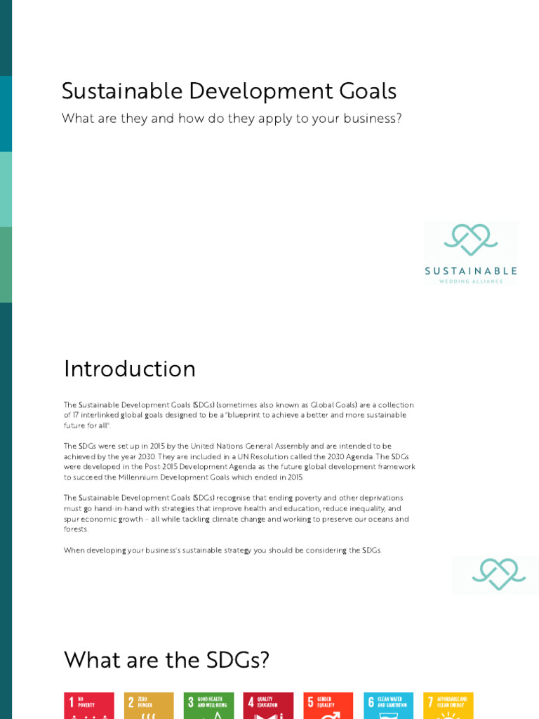 SDG-Presentation | PDF | Sustainability | Economic Development