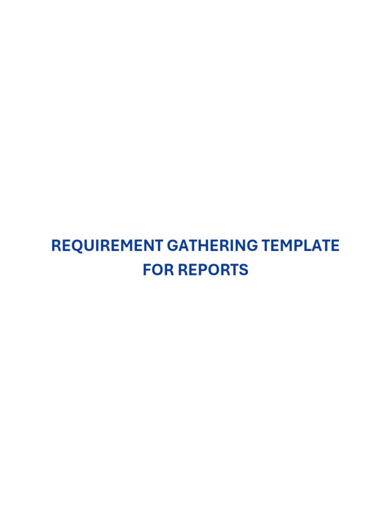 Requirement Gathering Template | PDF | Metadata | Microsoft Excel