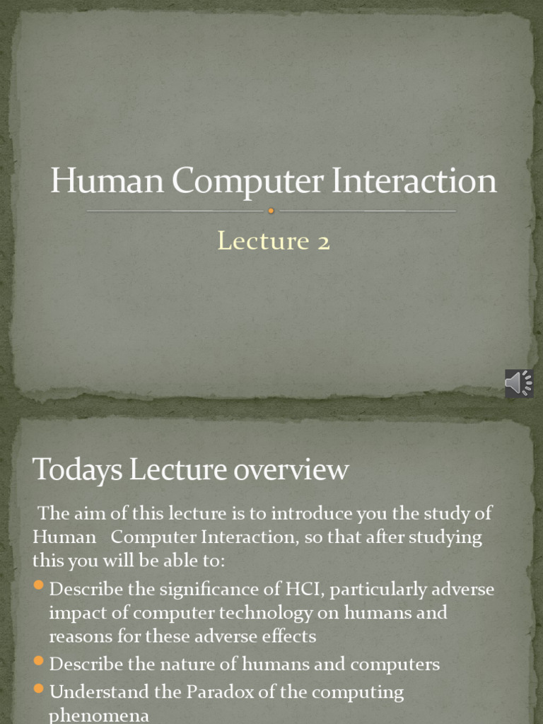 HCI Lecture 2 | PDF | Human–Computer Interaction | World Wide Web