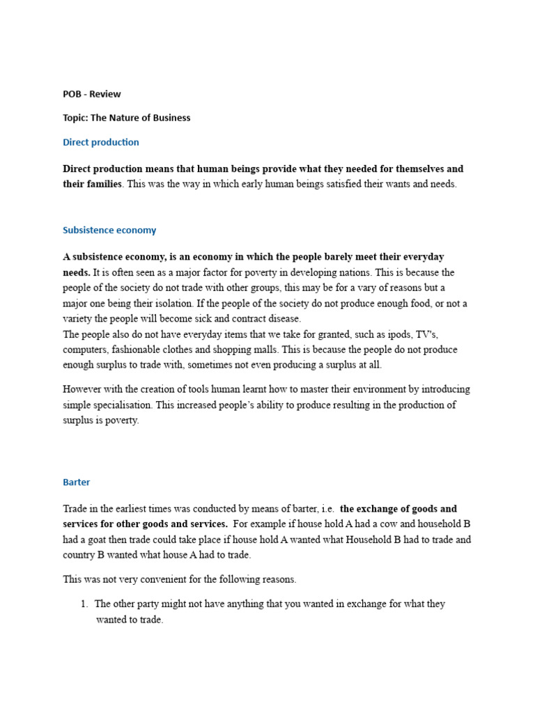 Principles of Business Revision Notes | PDF | Franchising | Preferred Stock
