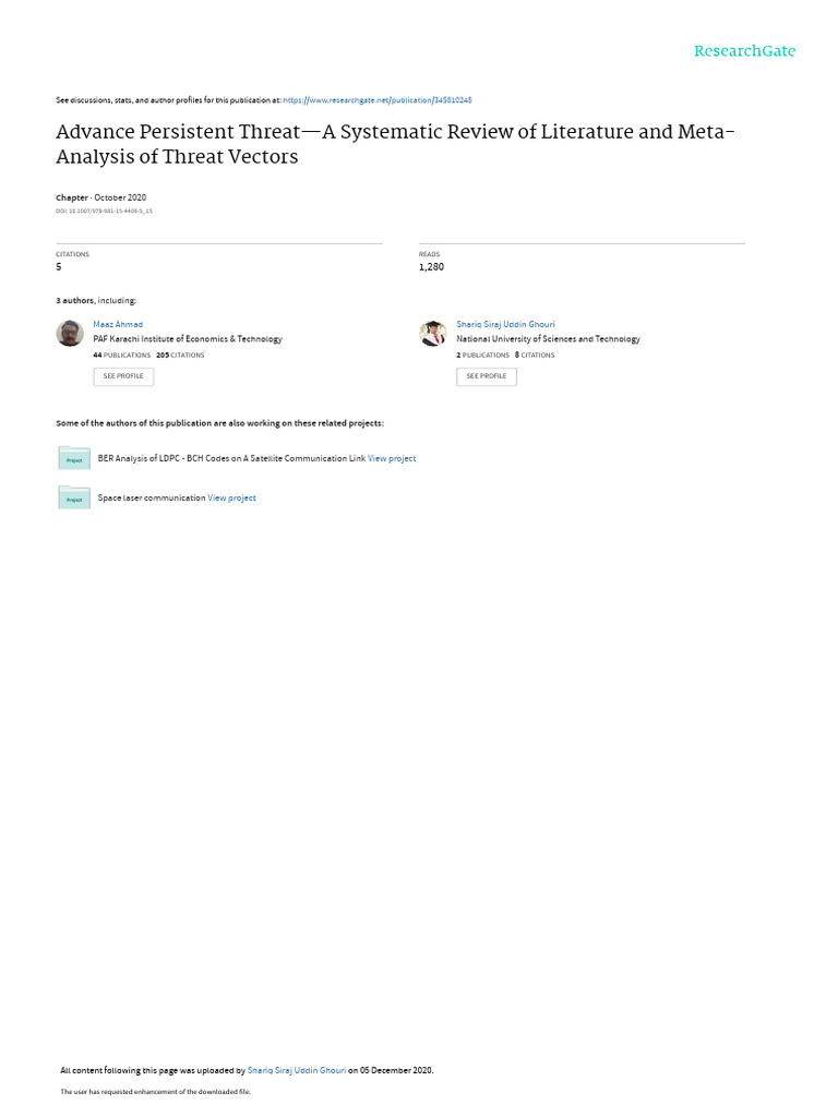 APTPublished Paper | PDF | Cyberwarfare | Security
