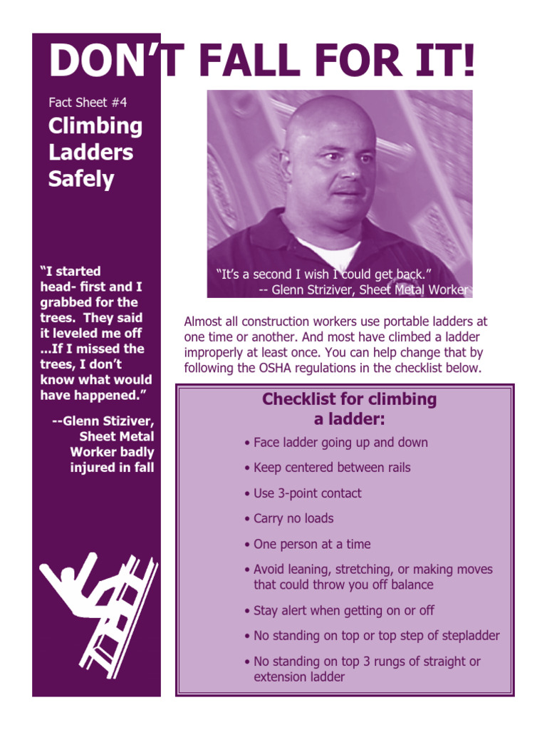 climbing ladders safely | PDF | Ladder