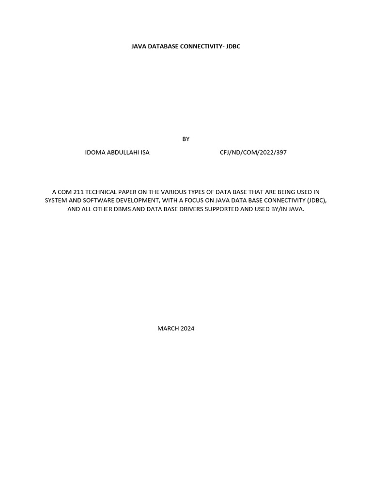 Java Base Connectivity | PDF | Databases | Computing