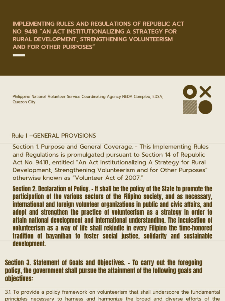 Implementing Rules and Regulations of Republic Act No. 9418 "An Act Institutionalizing A ...