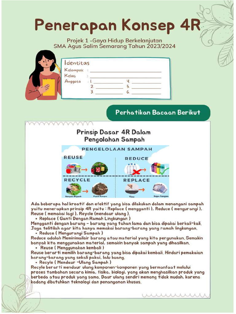 LKPD Konsep 4R Pada Sampah Plastik (Ecobrick) | PDF