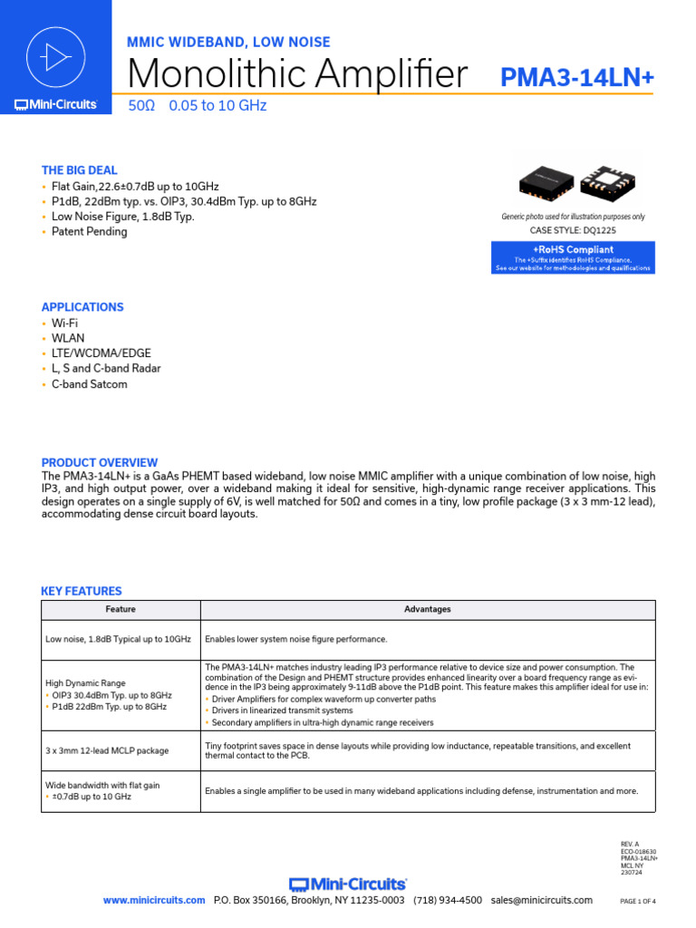 PMA3-14LN | PDF | Amplifier | Electricity