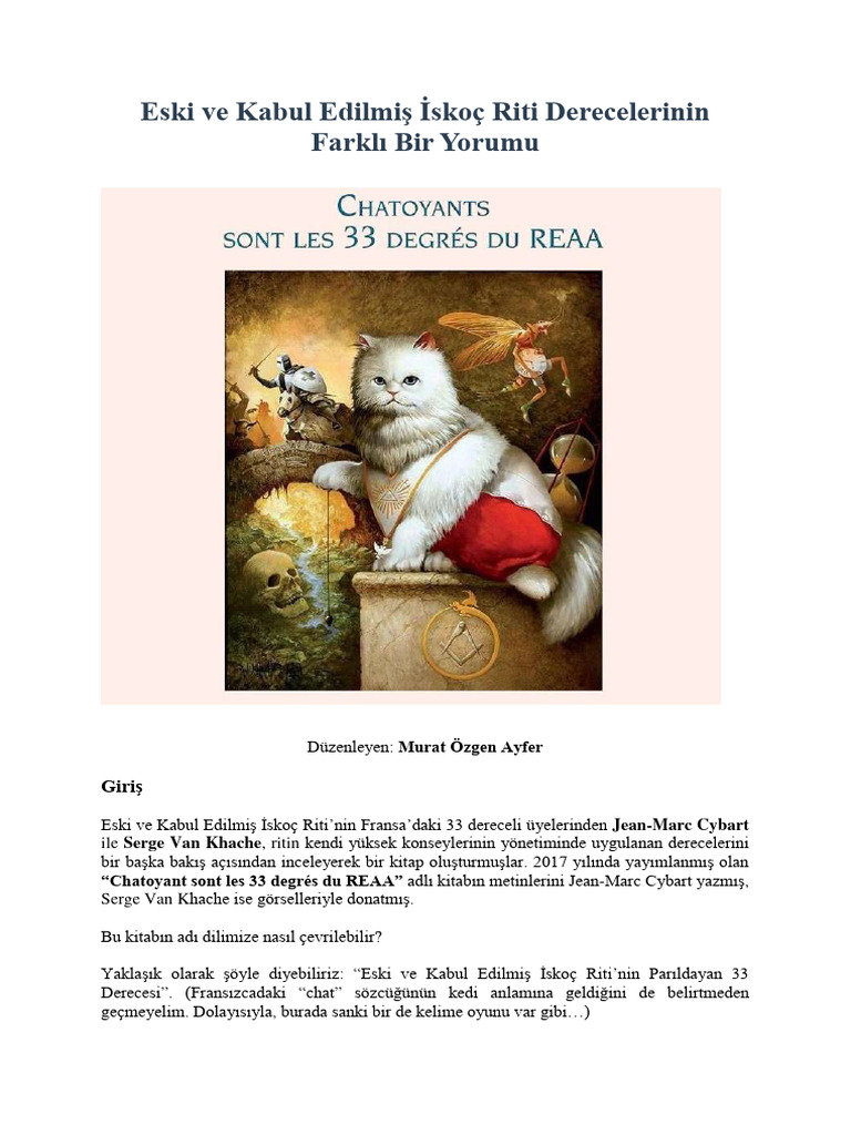 Eski Ve Kabul Edilmis Iskoc Riti Derecel | PDF