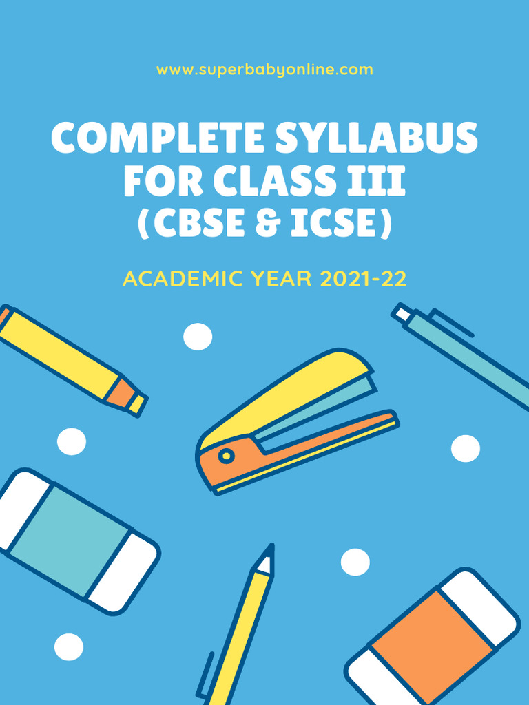 CLASS III SYLLABUS 2021 - Superbaby | PDF | Noun | Adjective