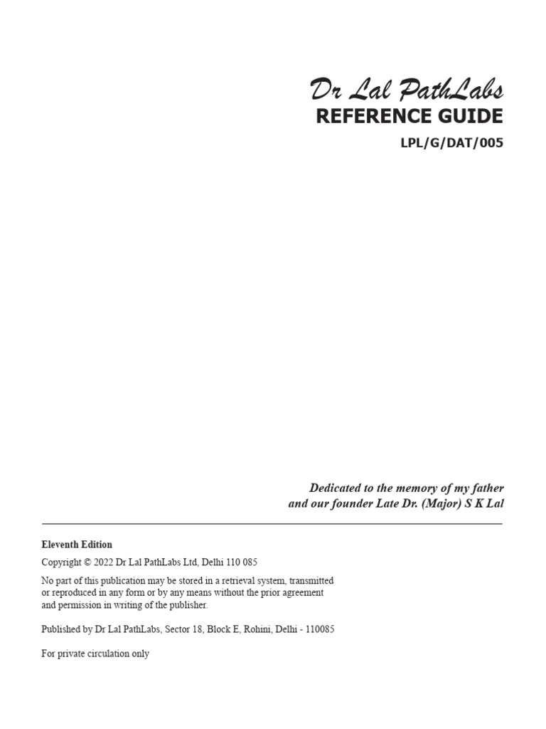 Referance Guide - With Instructions | PDF | Blood Plasma | Cholesterol